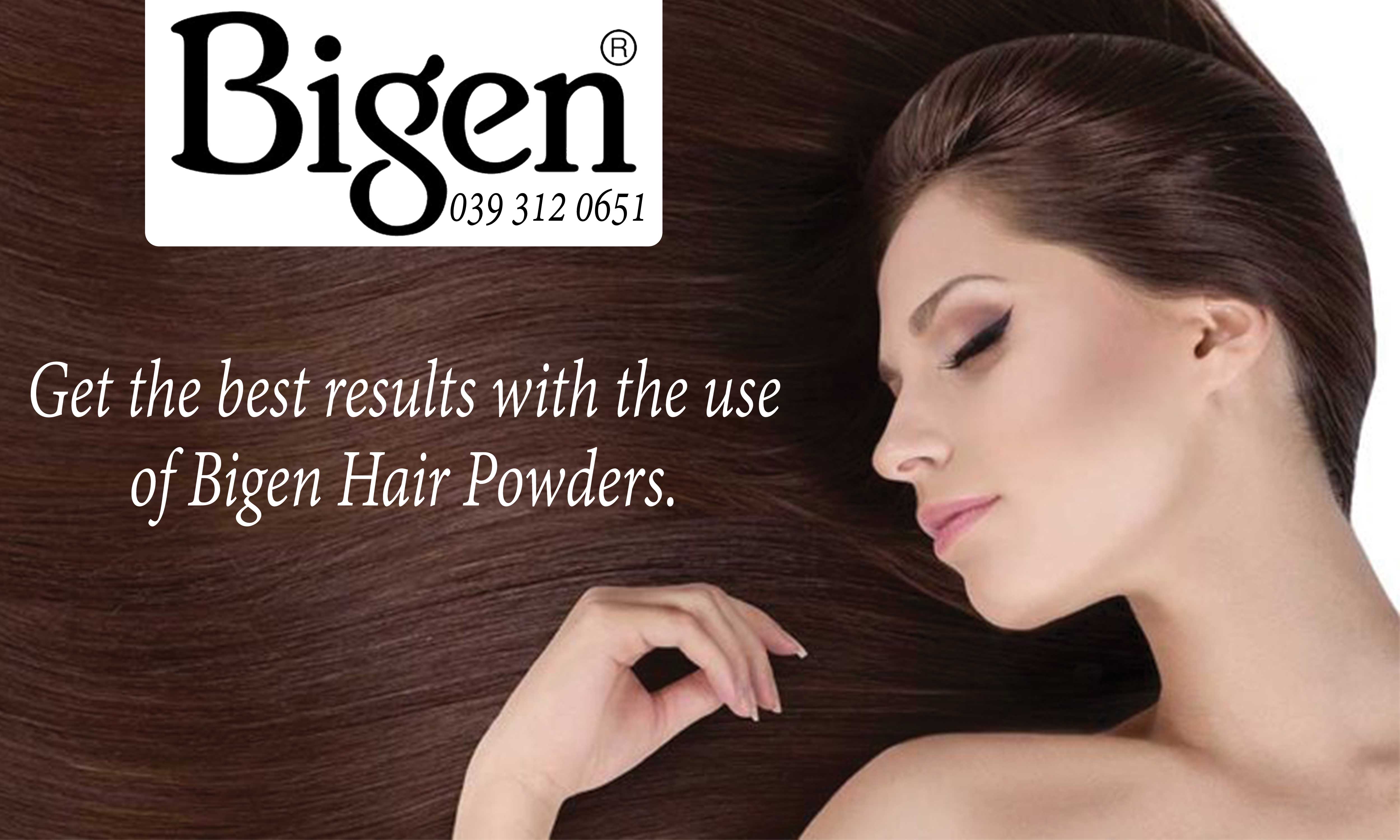 Get the best results with the use of Bigen Hair Powders. - Bigen SA